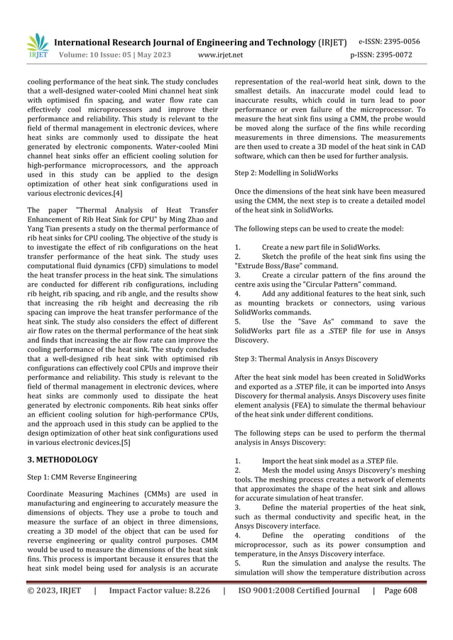 Thermal Characterization and Performance Evaluation of CPU Heat Sink Design | PDF | Home ...