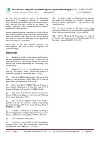 Thermal Characterization and Performance Evaluation of CPU Heat Sink ...