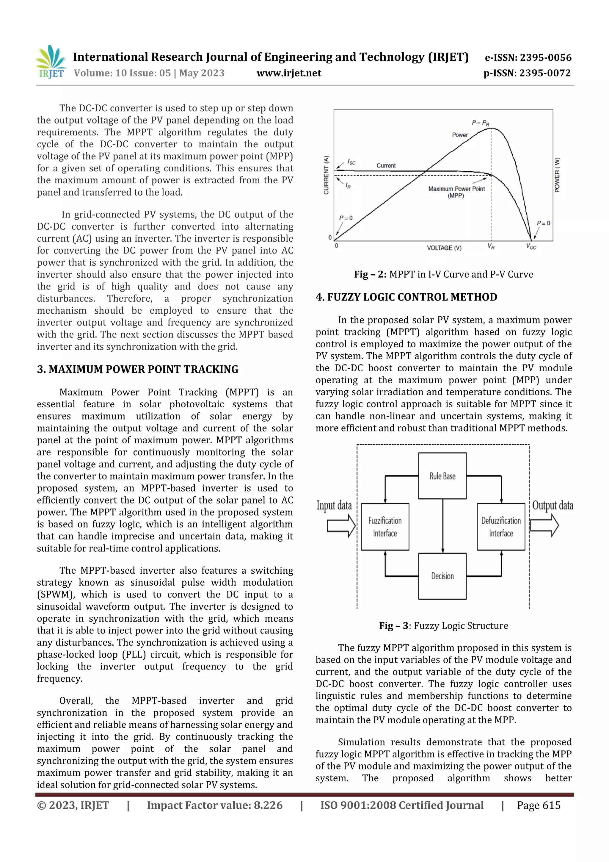 Modeling and Simulation of Solar System with MPPT Based Inverter and Grid Synchronization | PDF