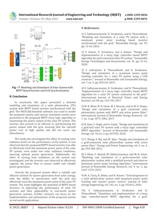 Modeling and Simulation of Solar System with MPPT Based Inverter and Grid Synchronization | PDF