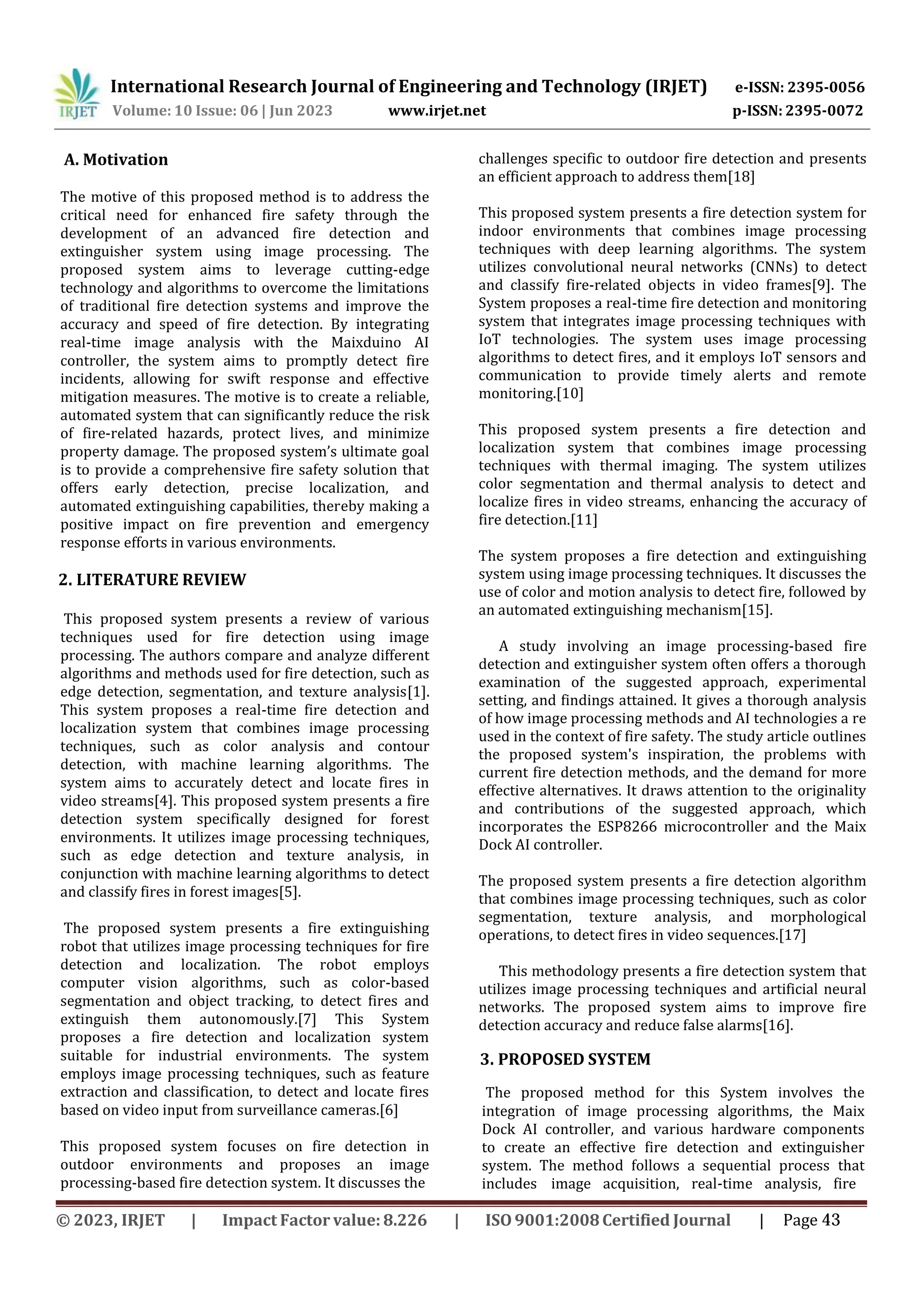 Fire Detection And Extinguisher System Using Image Processing Pdf