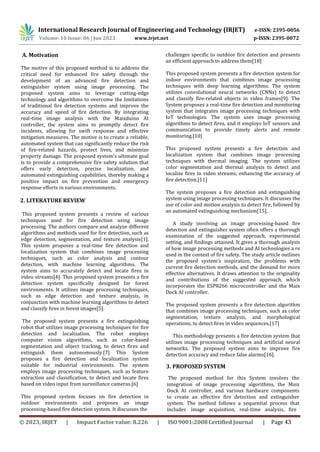 FIRE DETECTION AND EXTINGUISHER SYSTEM USING IMAGE PROCESSING | PDF