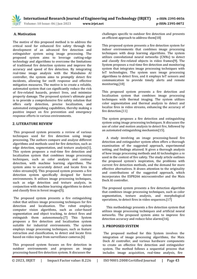 FIRE DETECTION AND EXTINGUISHER SYSTEM USING IMAGE PROCESSING | PDF