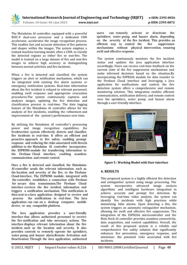 FIRE DETECTION AND EXTINGUISHER SYSTEM USING IMAGE PROCESSING | PDF