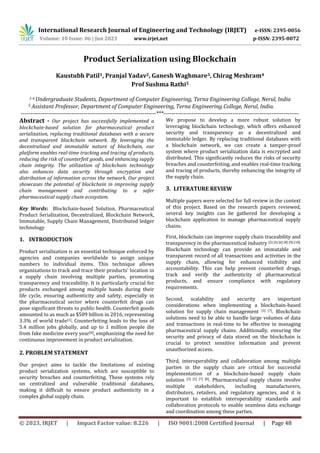 Product Serialization using Blockchain | PDF