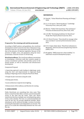 Riverfront Development- A tool to Improve and restore urban green ...