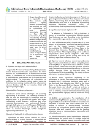 Explainable AI in Healthcare: Enhancing Transparency and Trust upon Legal and Ethical ...