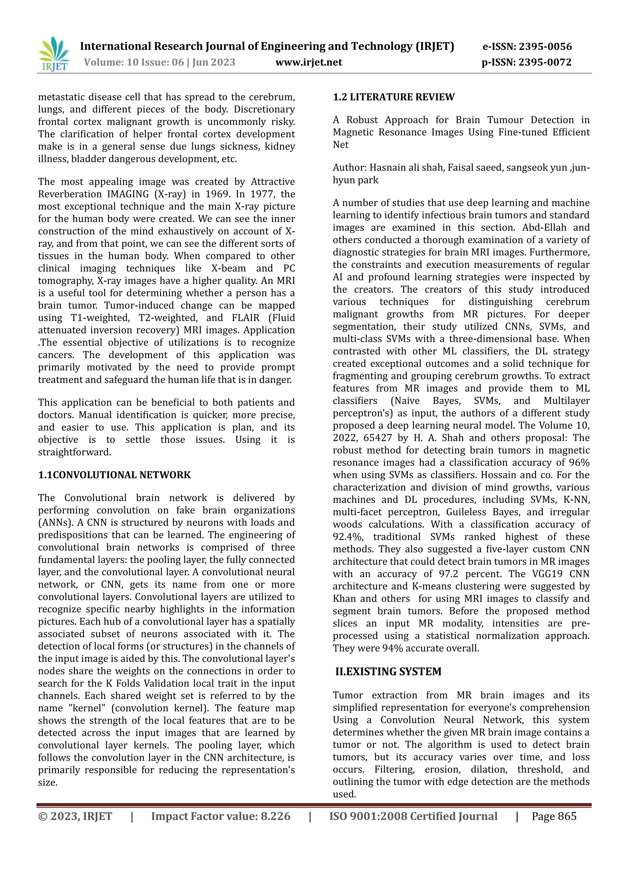 BRAIN TUMOR’S DETECTION USING DEEP LEARNING | PDF