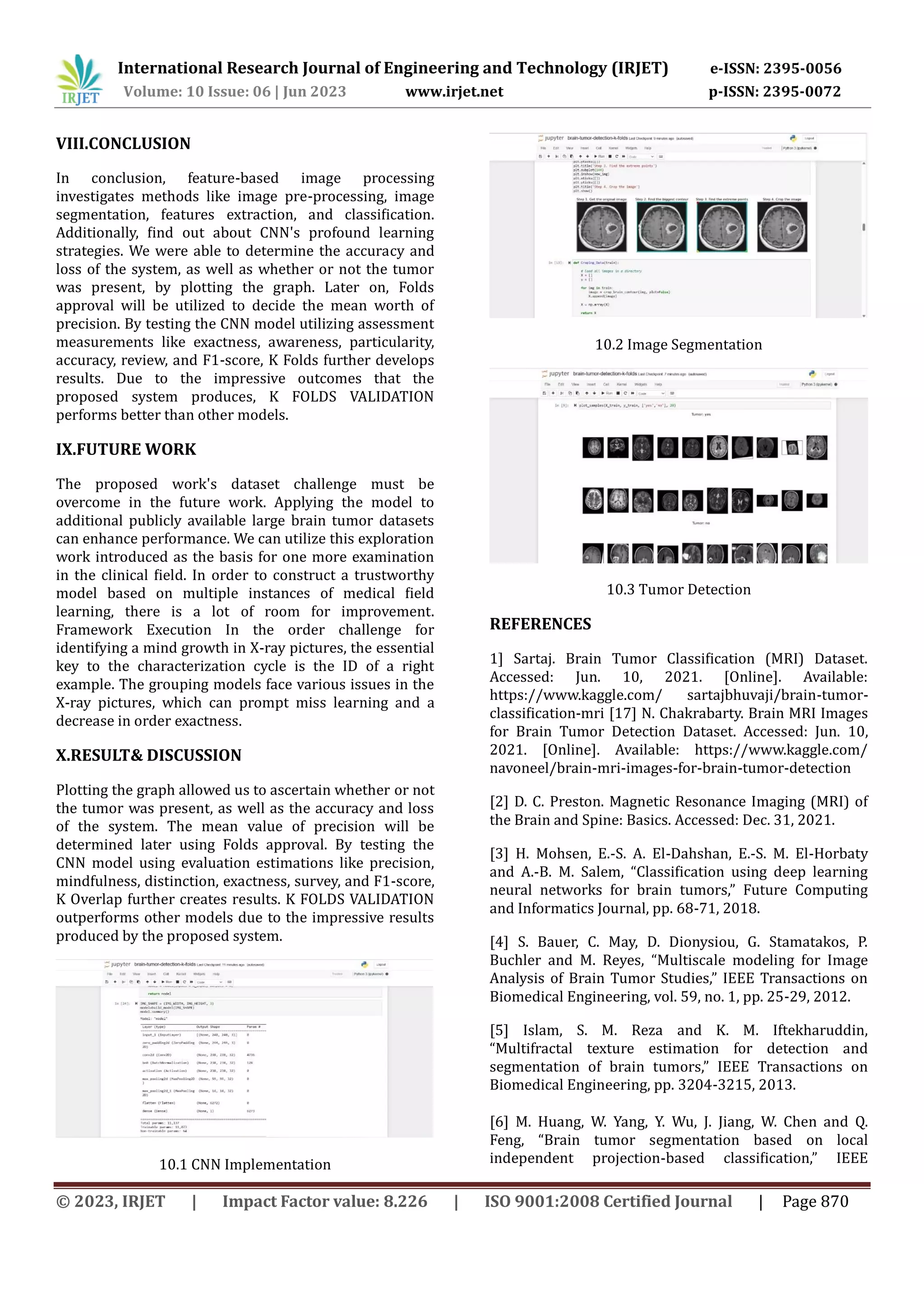 BRAIN TUMOR’S DETECTION USING DEEP LEARNING | PDF