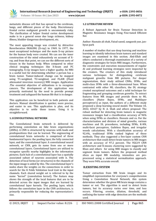 BRAIN TUMOR’S DETECTION USING DEEP LEARNING | PDF