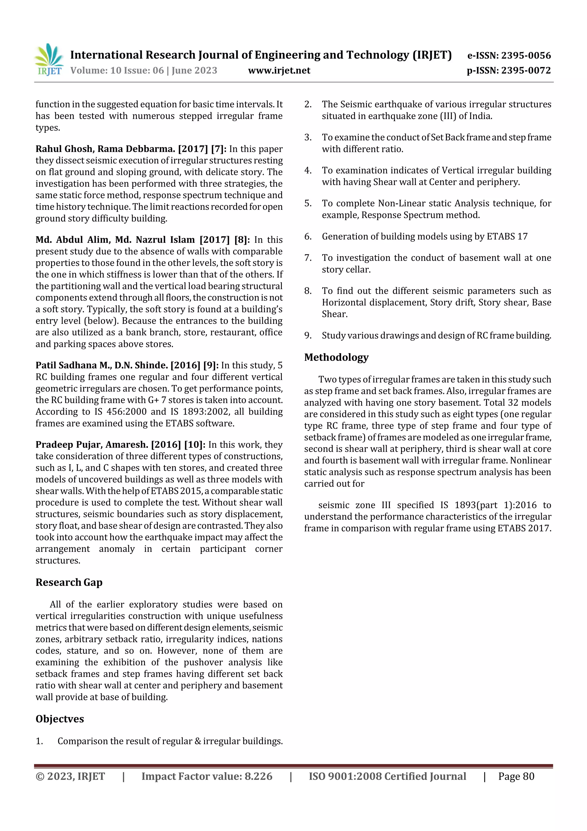 Pushover analysis of setback frame & step frame building with and without shear wall by using ...