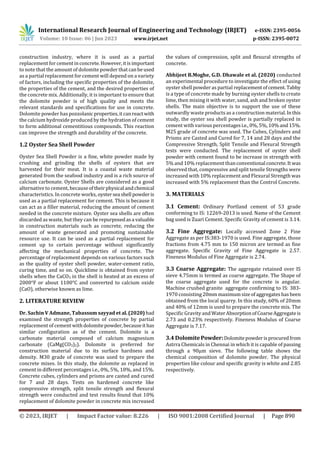 AN EXPERIMENTAL INVESTIGATION ON STRENGTH CHARACTERISTICS OF CONCRETE ...