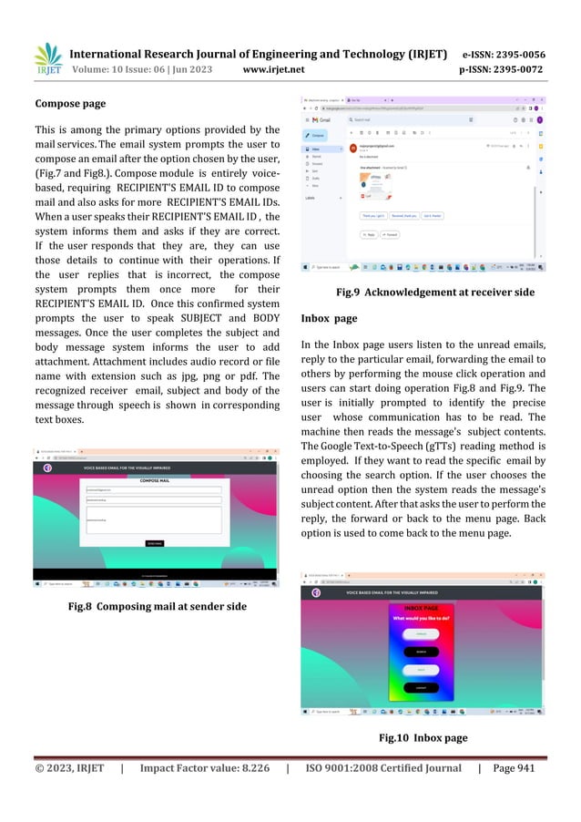 Voice Based Email System For Visual Impaired Using AI | PDF | Email | Internet