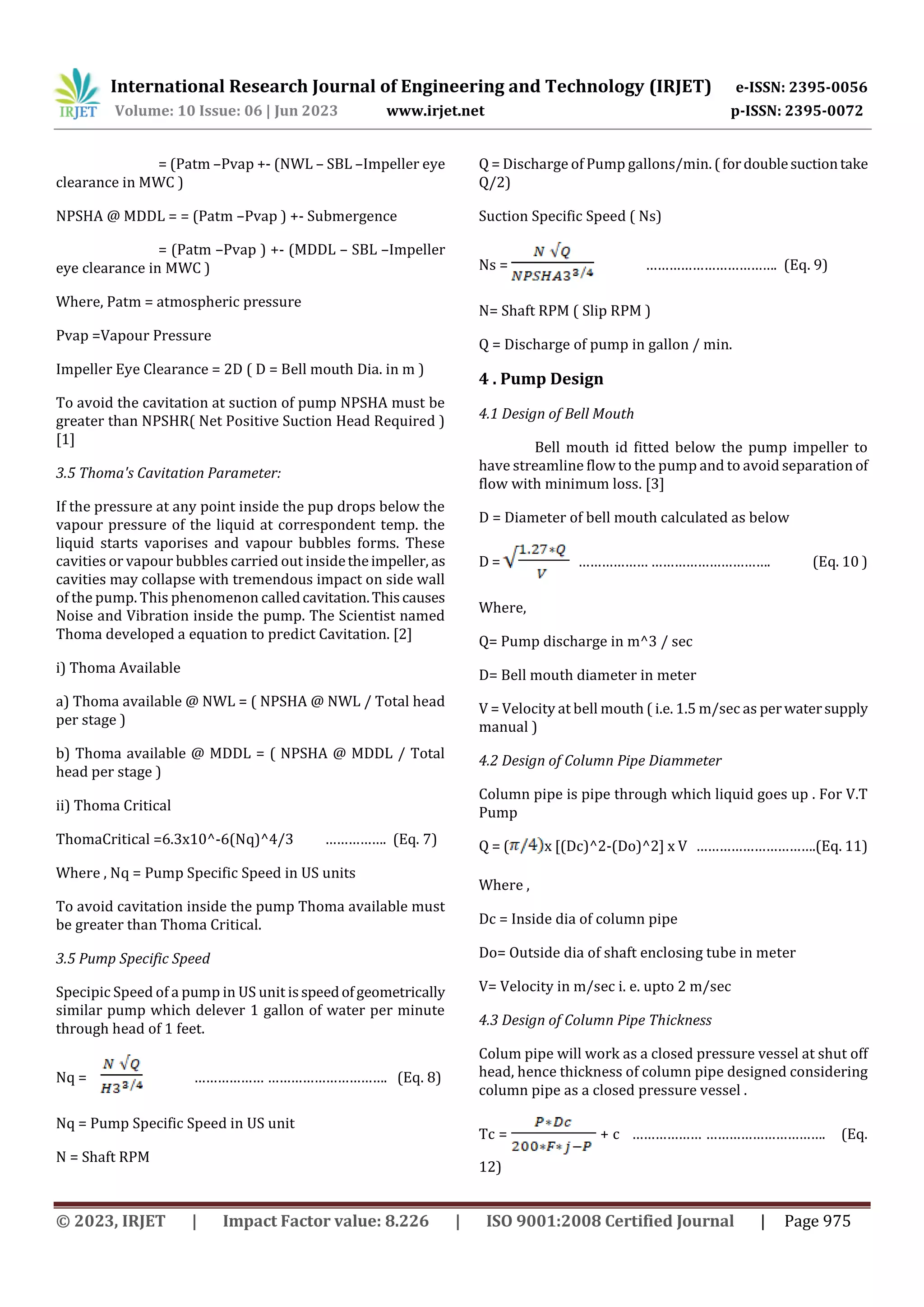 "Design Criteria of Lift Irrigation Scheme" | PDF