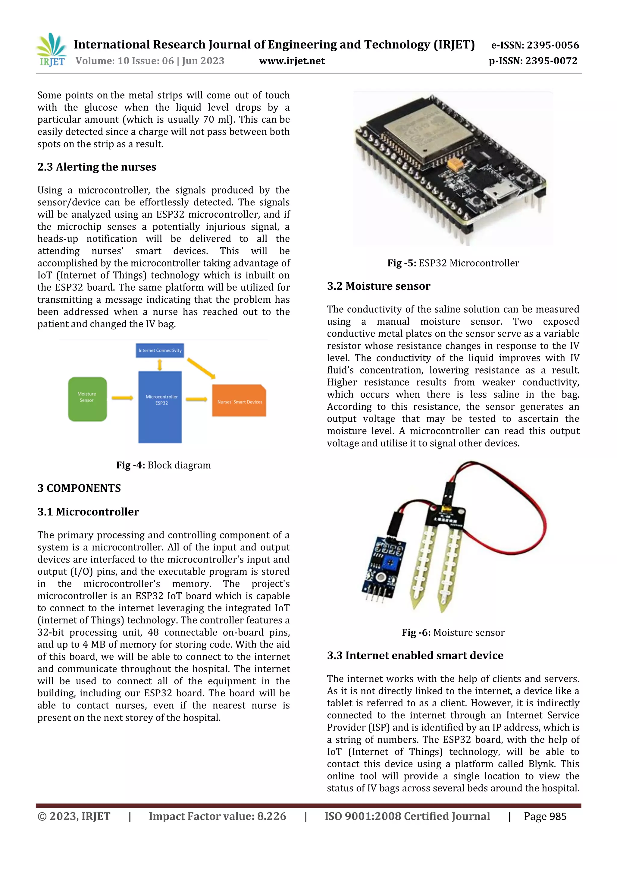 Saline Level Indicator for Hospitals using IoT | PDF