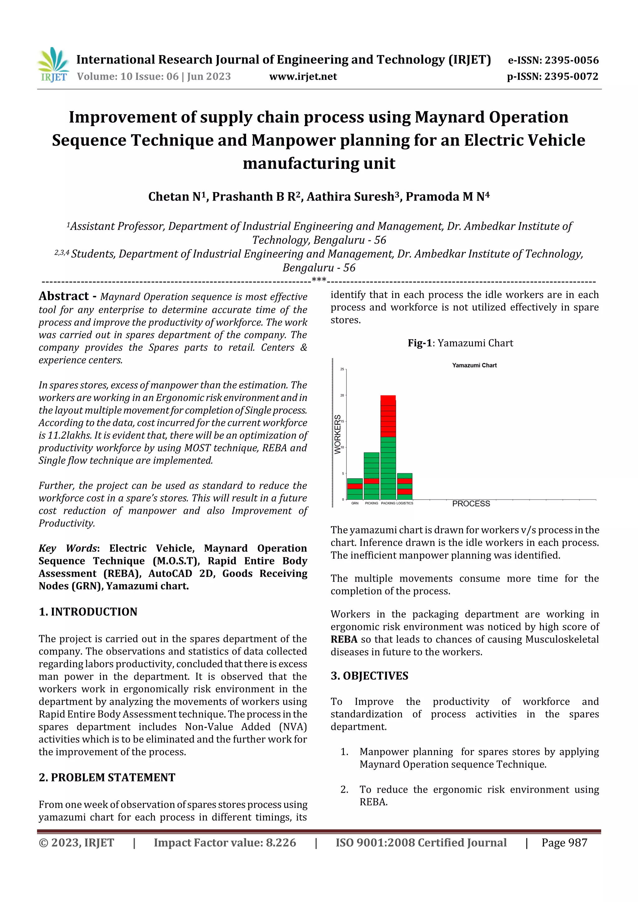 Improvement of supply chain process using Maynard Operation Sequence Technique and Manpower ...