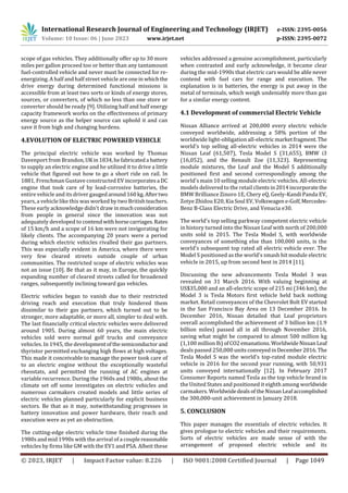 EVOLUTION OF ELECTRIC CARS | PDF