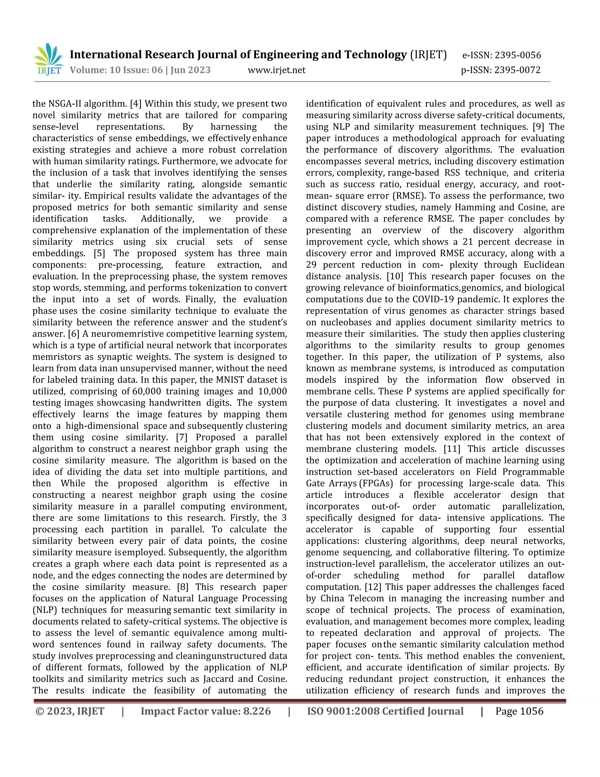 Performance Analysis and Parallelization of CosineSimilarity of Documents | PDF