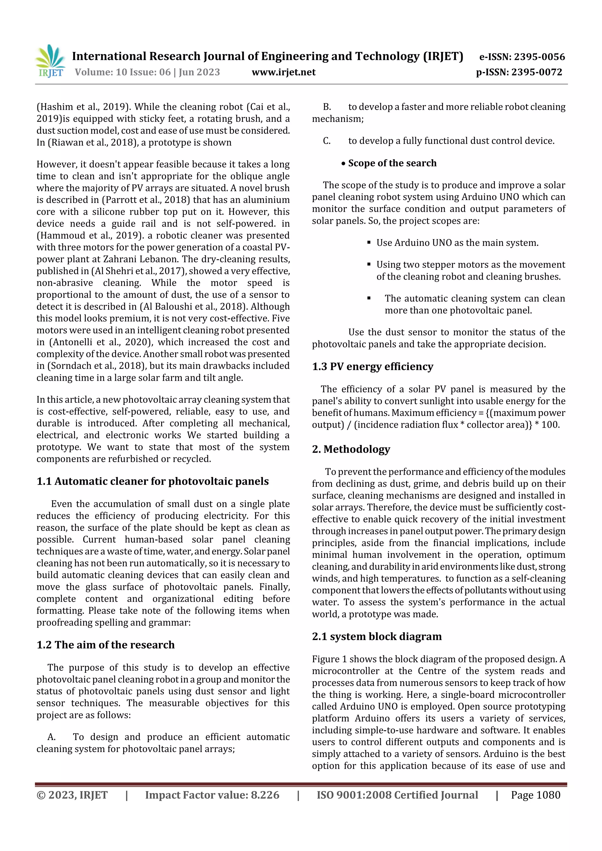 Design and Development of a Dry-Cleaning System for Photovoltaic Panels ...
