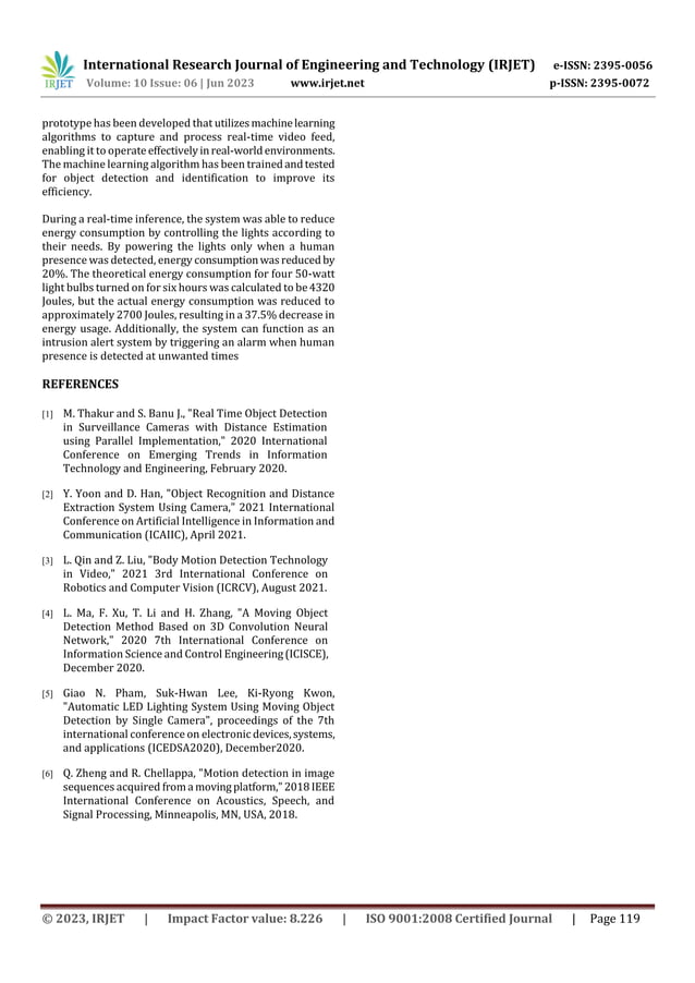 DYNAMIC ENERGY MANAGEMENT USING REAL TIME OBJECT DETECTION | PDF | Internet of Things | Internet