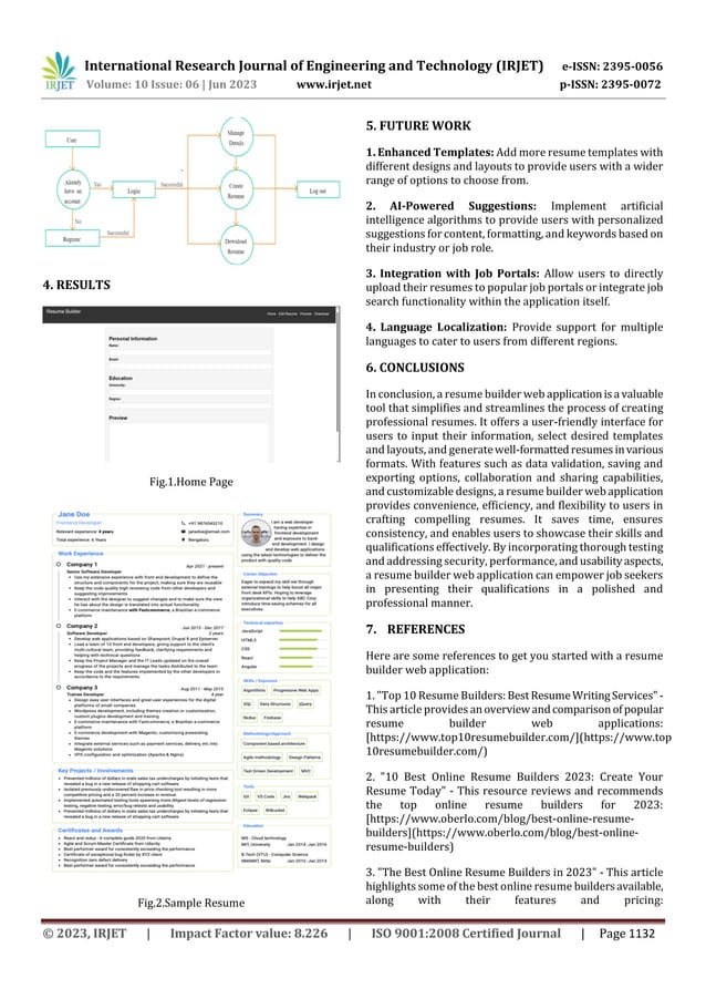 Resume Builder Web Application Pdf