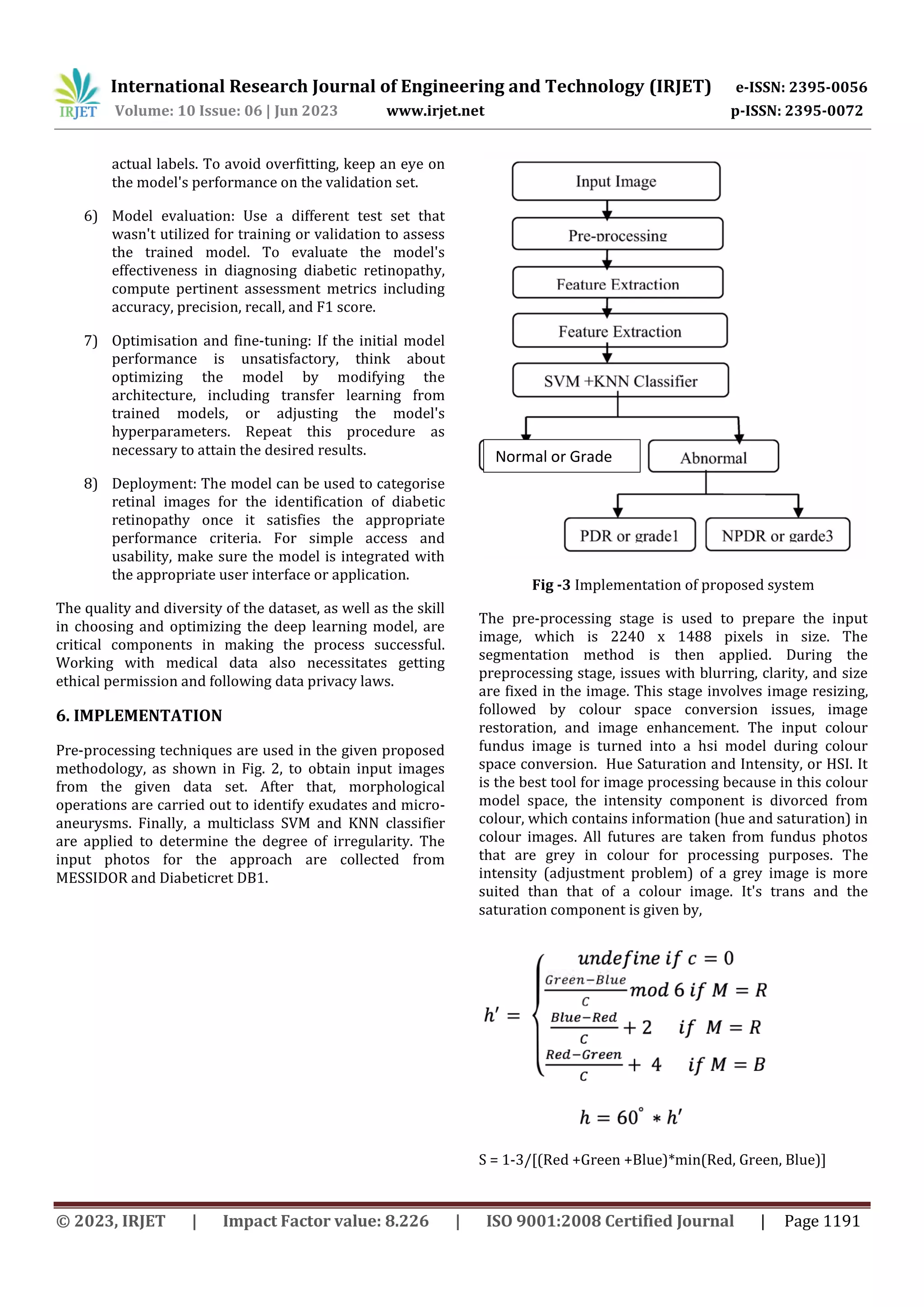 Diabetic Retinopathy detection using Machine learning | PDF