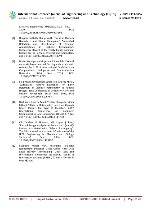 Diabetic Retinopathy Detection Using Machine Learning Pdf Eye And