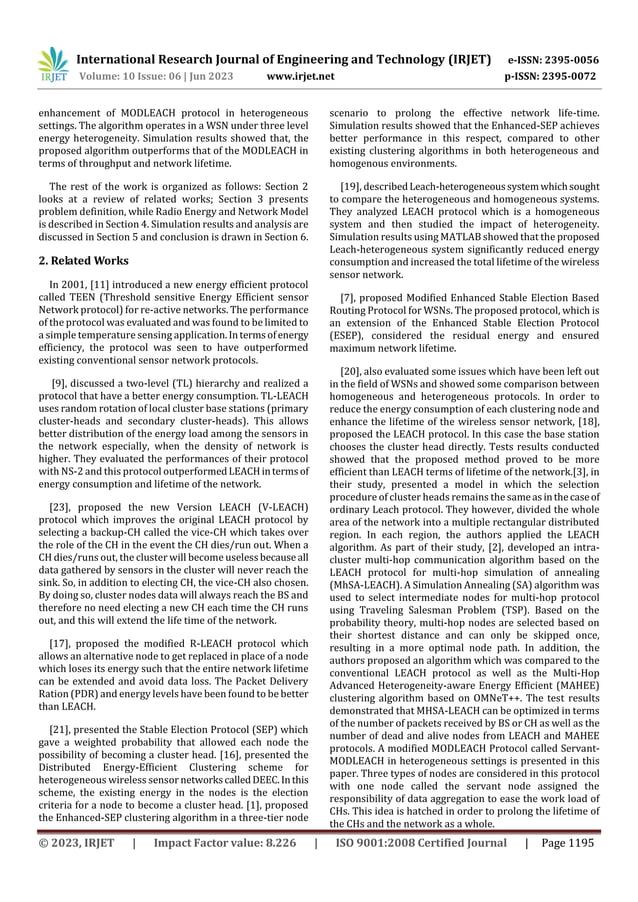 Servant-ModLeach Energy Efficient Cluster Base Routing Protocol for Large Scale Wireless Sensor ...