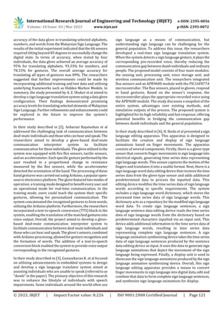 GLOVE BASED GESTURE RECOGNITION USING IR SENSOR | PDF