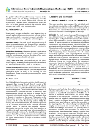 GLOVE BASED GESTURE RECOGNITION USING IR SENSOR | PDF