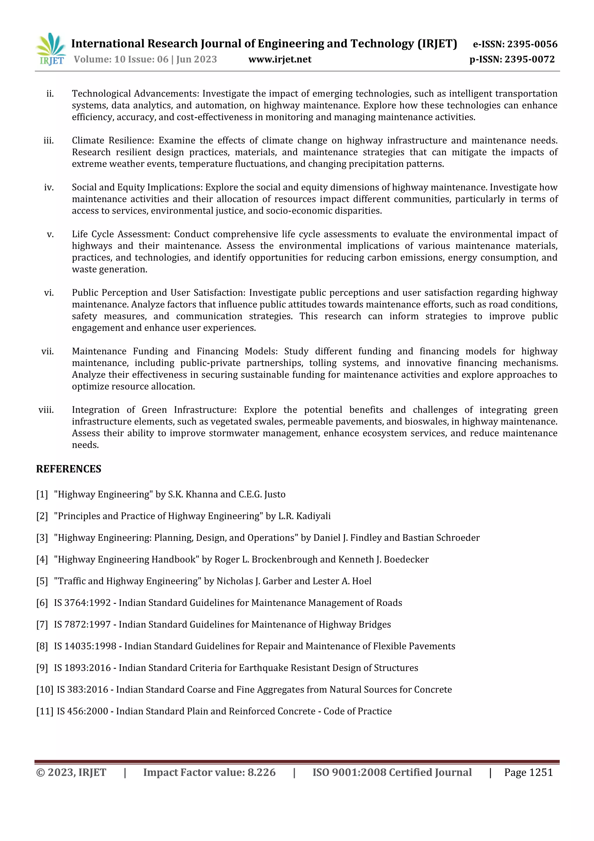 Analyzing the role of Highway & their Maintenance A case study | PDF
