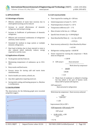 Hot and Cold Storage using Waste Heat Recovery System | PDF