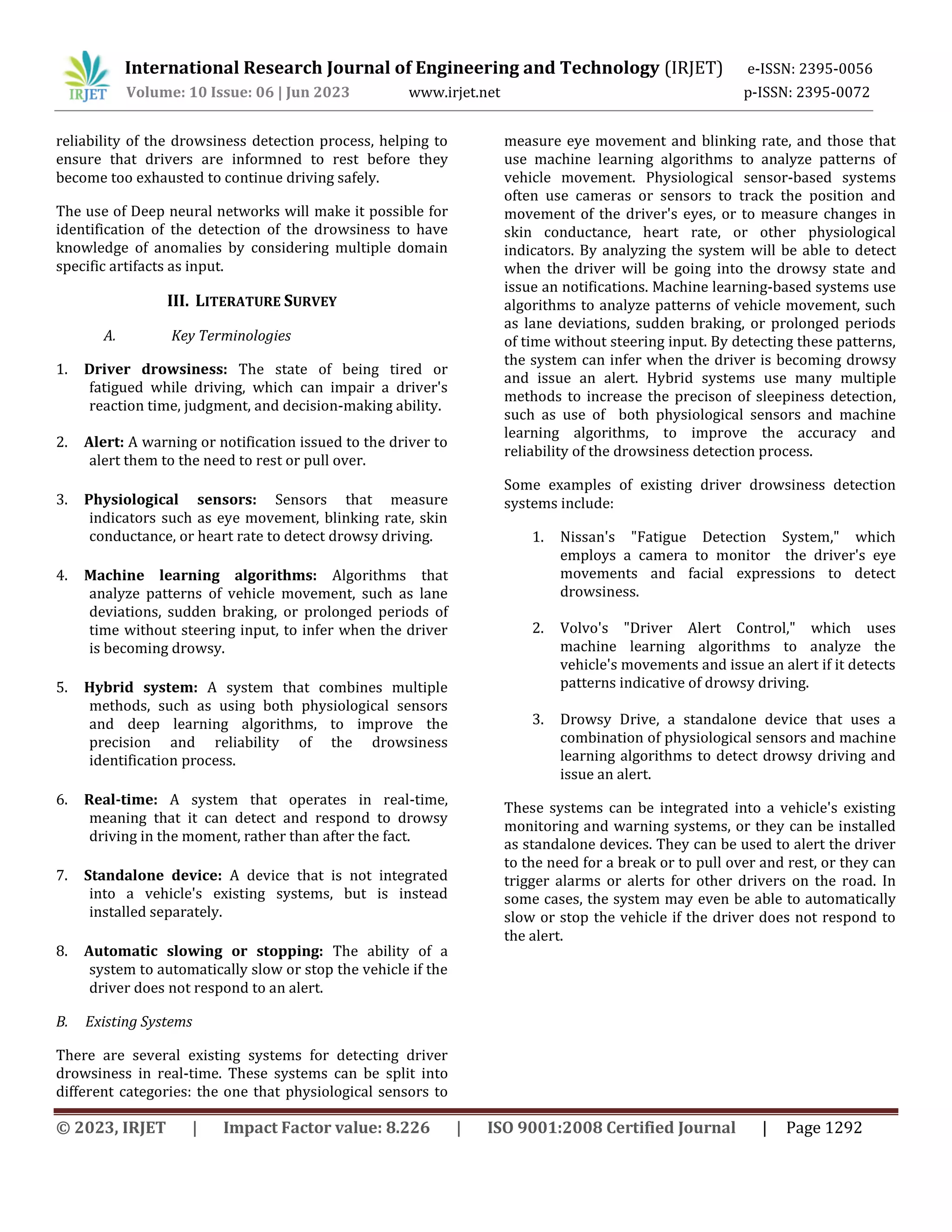 Real Time Driver Drowsiness Detection Hybrid Approach Pdf