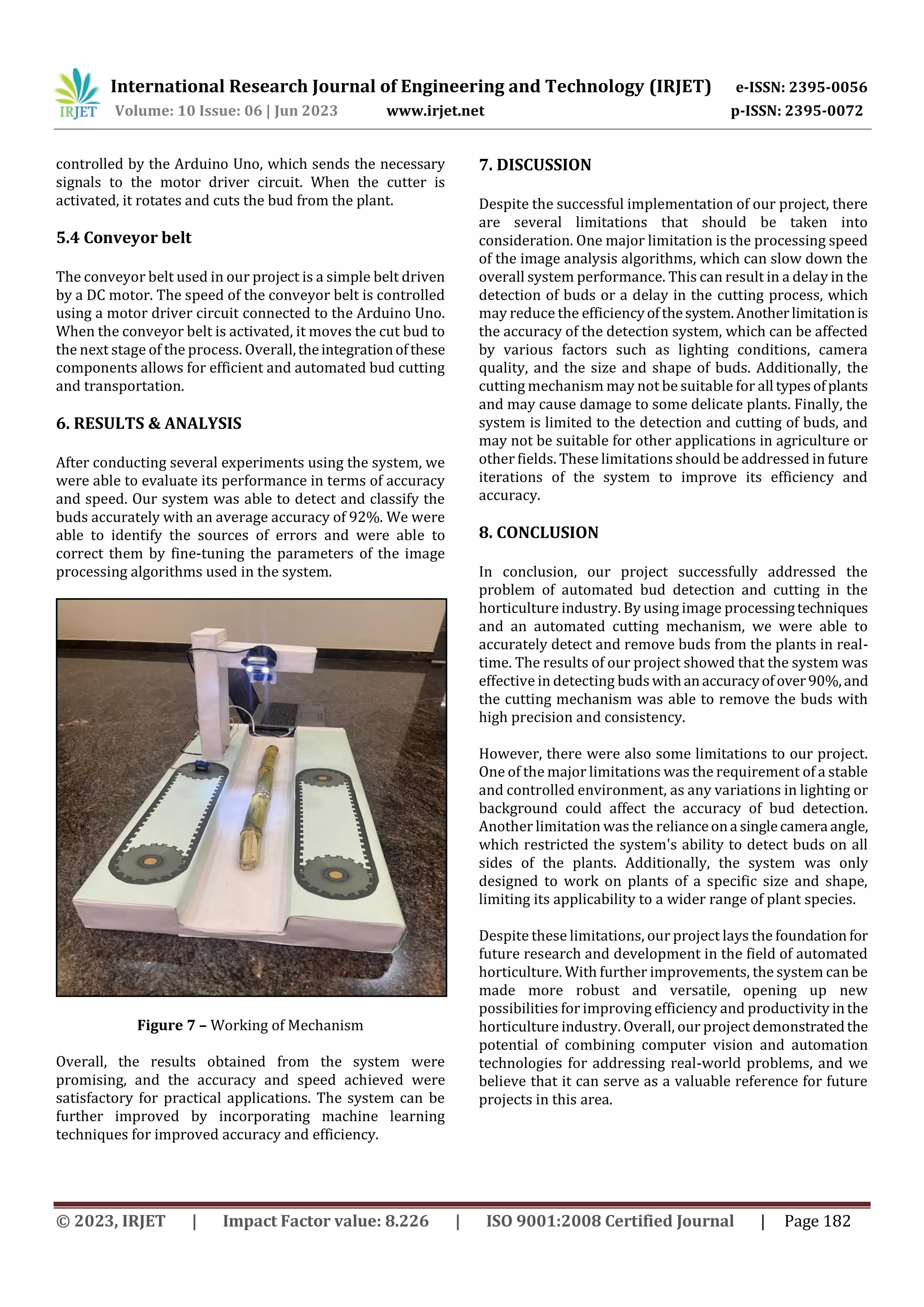 Automated Mechanism for Sugarcane Bud Detection & Cutting | PDF