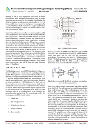 Study and Analysis of Low Power SRAM Memory Array at nano-scaled Technology | PDF