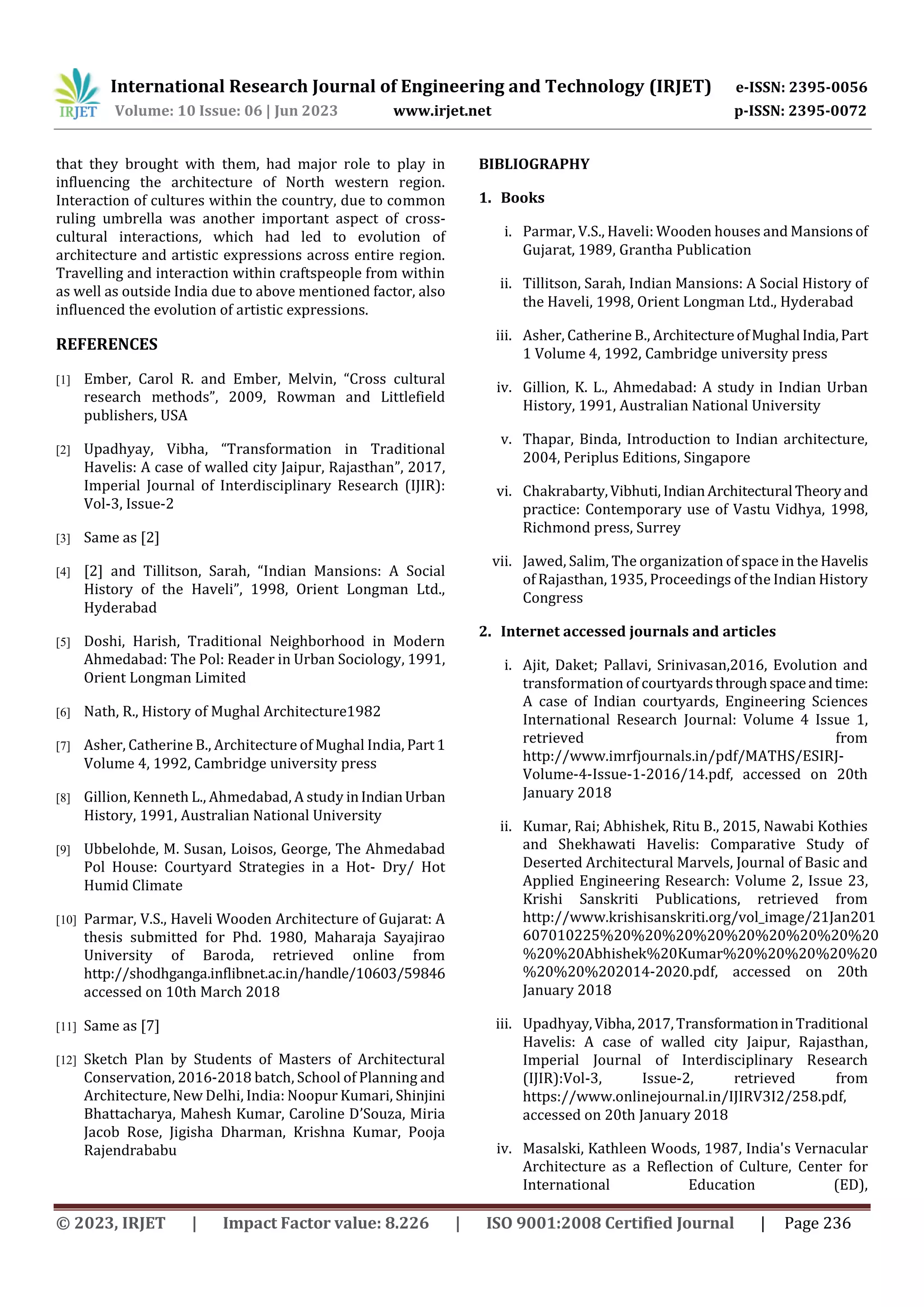 Cross-Cultural Influences in Traditional Residential Architecture of North Western India (15th ...