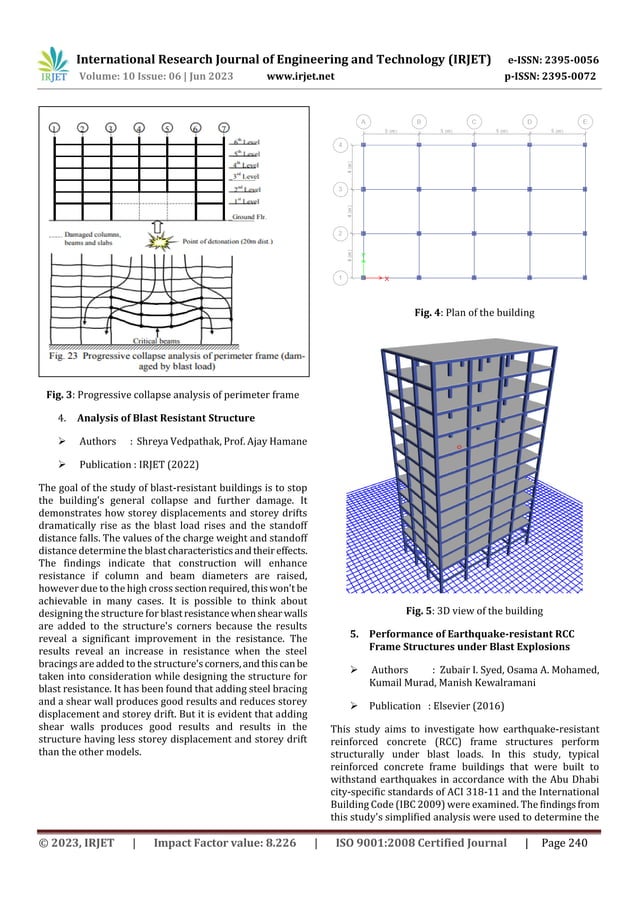 REVIEW STUDY ON IMPACT OF BLAST LOAD ON R.C.C. BUILDING | PDF