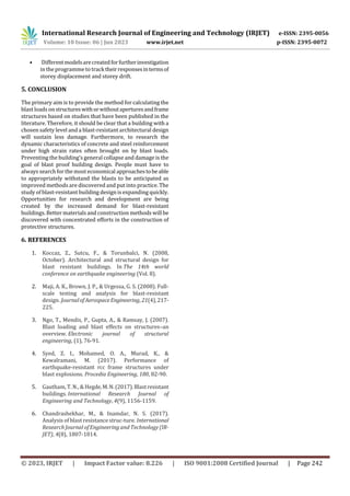REVIEW STUDY ON IMPACT OF BLAST LOAD ON R.C.C. BUILDING | PDF