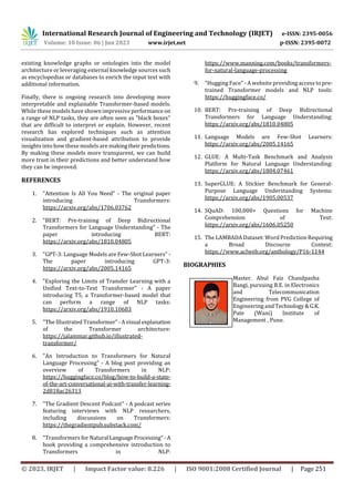 Exploring the Role of Transformers in NLP: From BERT to GPT-3 | PDF