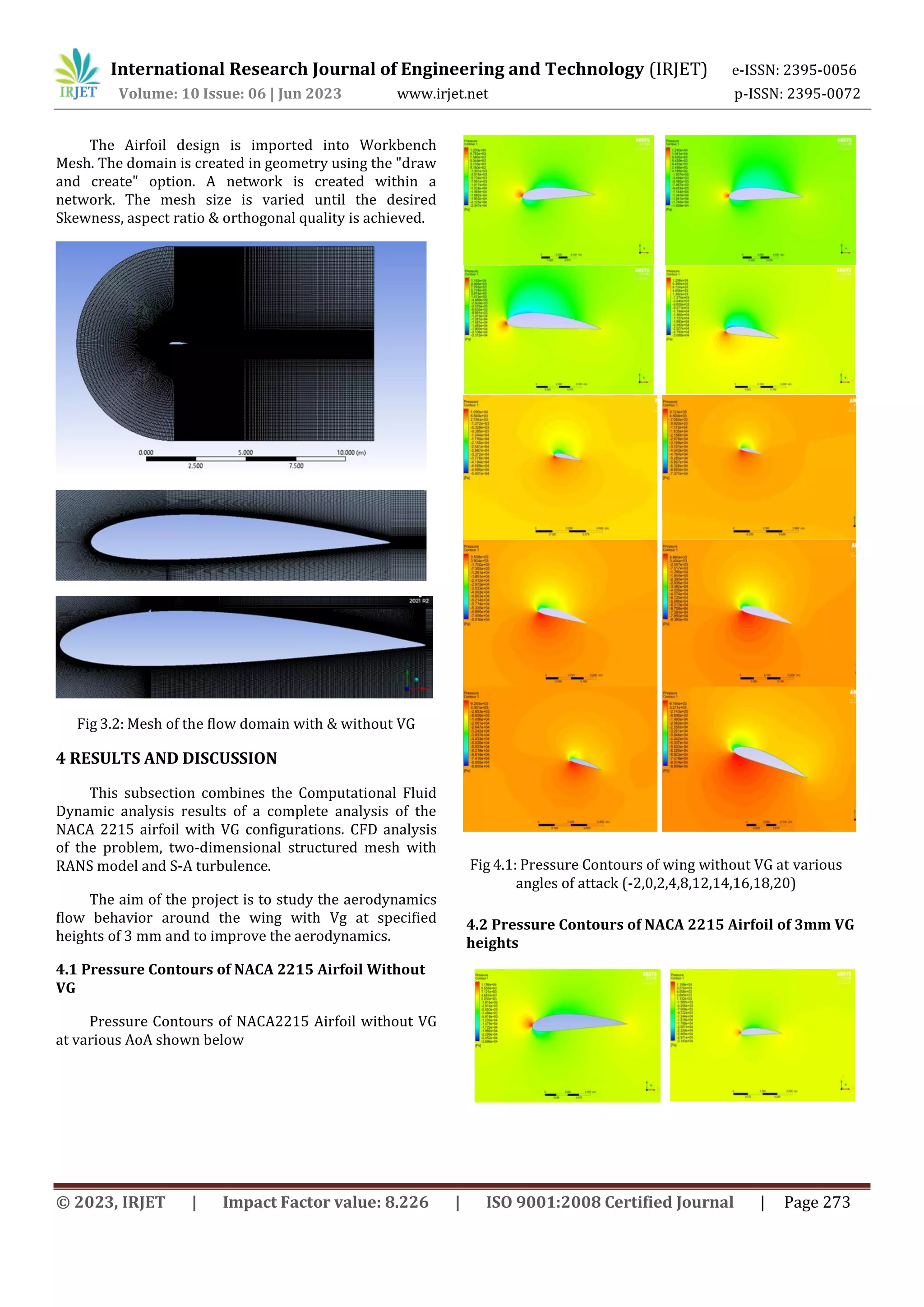 AERODYNAMIC ANALYSIS OF RAMP TYPE VORTEX GENERATOR ON NACA 2215 AIRFOIL ...