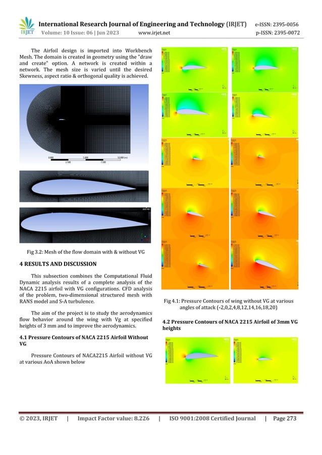 AERODYNAMIC ANALYSIS OF RAMP TYPE VORTEX GENERATOR ON NACA 2215 AIRFOIL | PDF