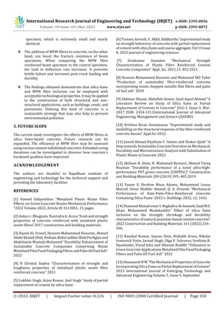 Study on Flexural and Shear Behaviour of Metalized Plastic Waste Fibre ...