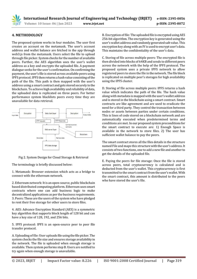 CLOUD STORAGE AND RETRIEVAL USING BLOCKCHAIN | PDF