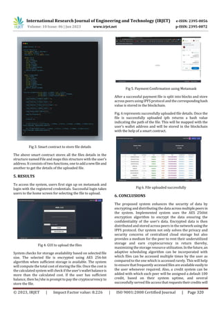 CLOUD STORAGE AND RETRIEVAL USING BLOCKCHAIN | PDF