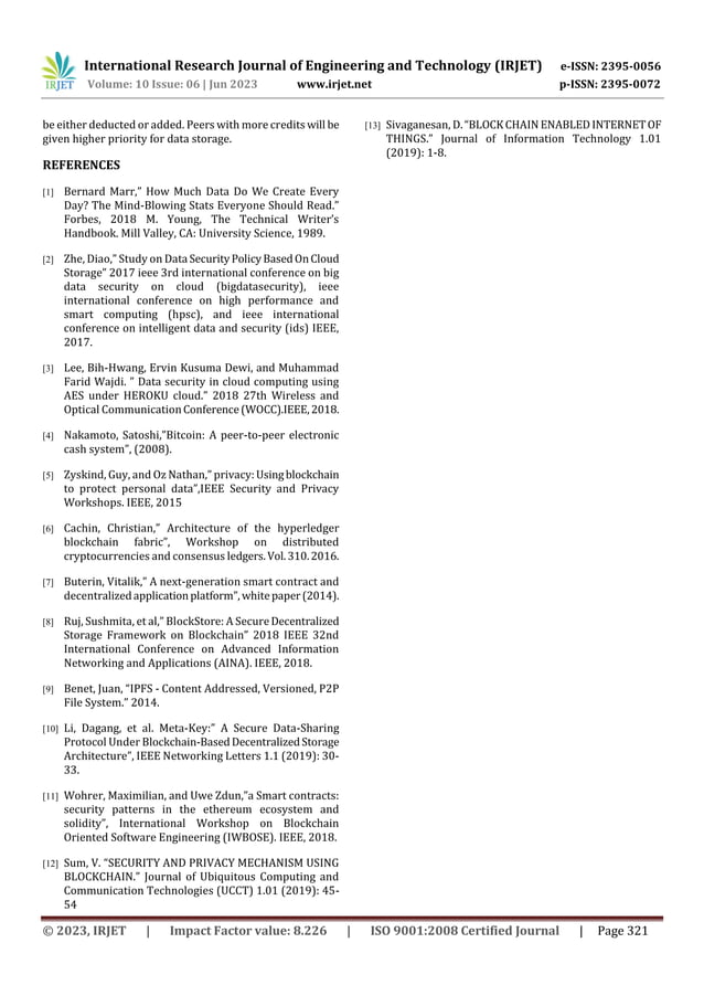 CLOUD STORAGE AND RETRIEVAL USING BLOCKCHAIN | PDF