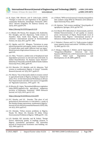 Investigating the Causes of Erosion in Kaltungo Local Government Area, Gombe State, Nigeria | PDF