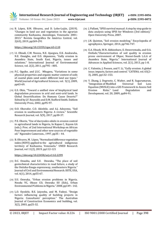 Investigating the Causes of Erosion in Kaltungo Local Government Area ...