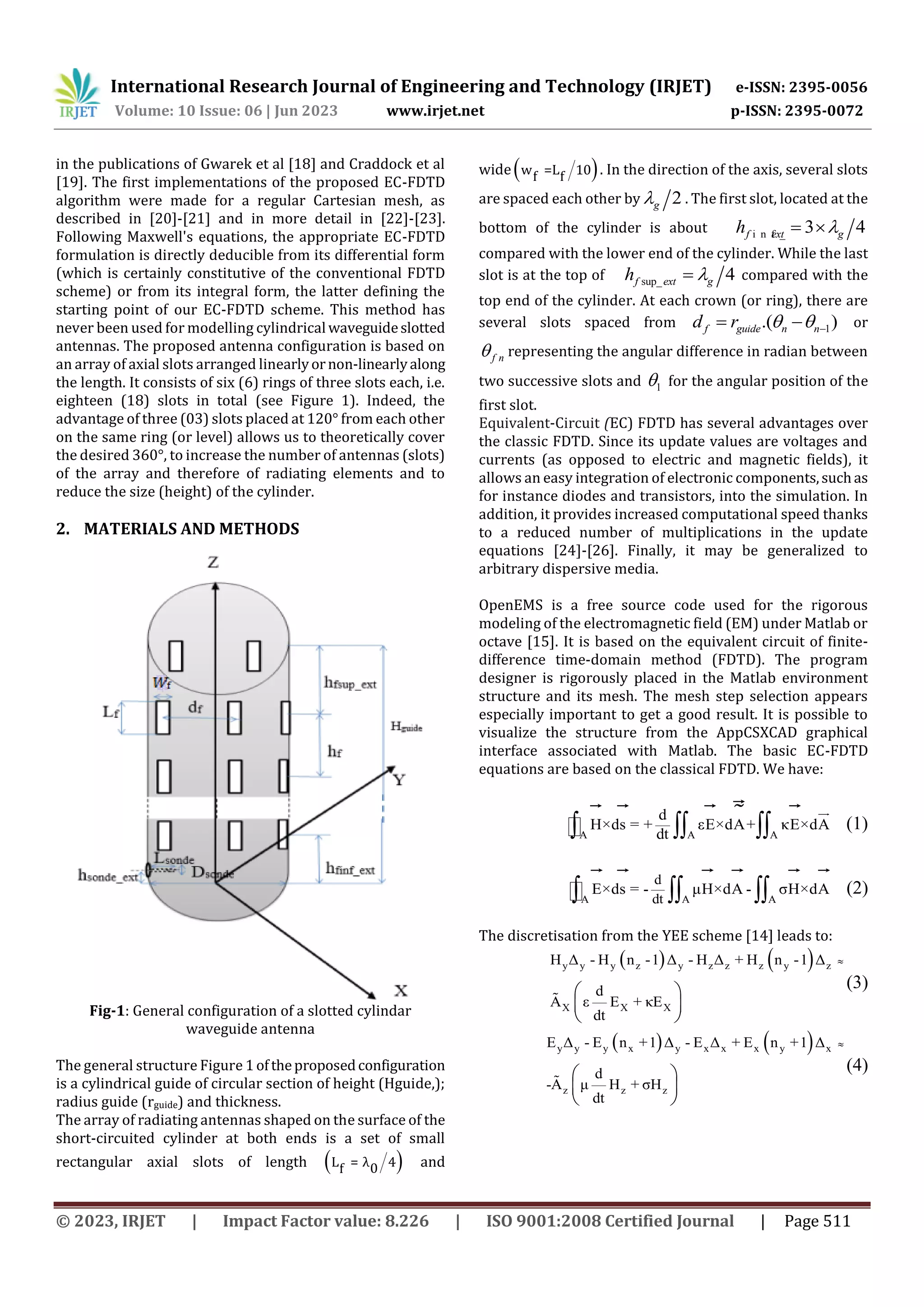 Design of 3x6 axial-slot array antenna on circular cylinder waveguide for 2.45 Ghz IOT ...