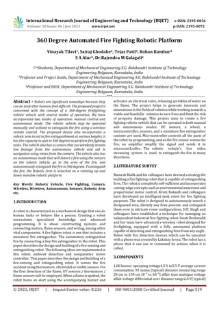 360 Degree Automated Fire Fighting Robotic Platform | PDF