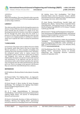 360 Degree Automated Fire Fighting Robotic Platform | PDF